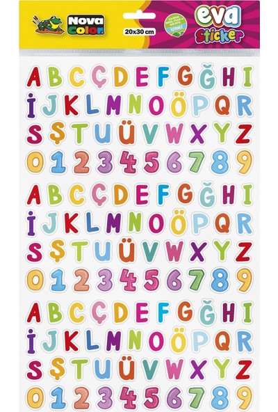 Nova Color 20 x 30cm Harfler Eva Sticker Nova Color 20 x 30cm Harfler Eva Sticker