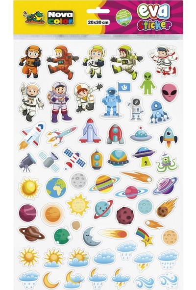Nova Color 20 x 30cm Uzay- Gökyüzü Eva Sticker