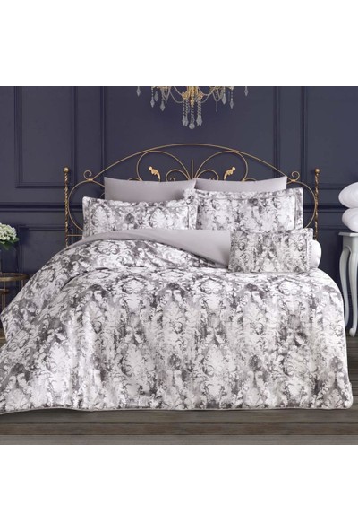 Schafer Everyday 9 Parça Yatak Örtüsü Tekstil Çeyiz Seti Gri