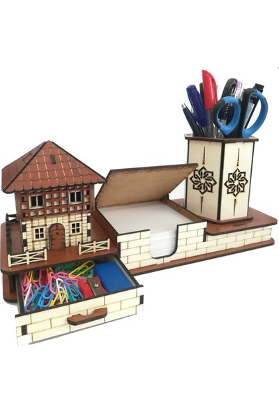 Plaket Home Kişiye Özel Ahşap Masaüstü Kalemlik Seti (Kalemlik, Ataçlık, Notluk) Plaket Home Kişiye Özel Ahşap Masaüstü Kalemlik Seti (Kalemlik, Ataçlık, Notluk)