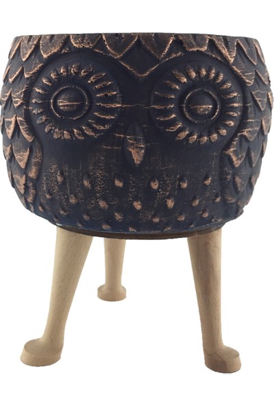 Aden Tasarım - Baykuş Ayaklı Saksı - Beton Saksı