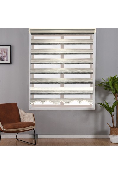 Pierre Cardin Zebra Perde NZ1015 Bambu Gri Siyah 70 x 200 Etek Dilimli cm Pierre Cardin Zebra Perde NZ1015 Bambu Gri Siyah 70 x 200 Etek Dilimli cm