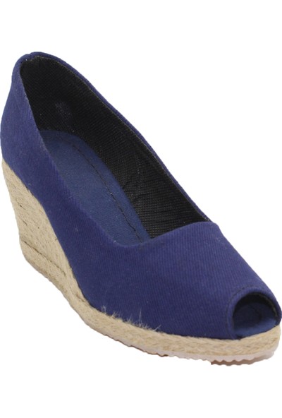 Gökçe Kundura Keten Ayakkabı Dolgu Topuk