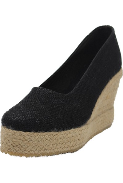 Gökçe Kundura Keten Ayakkabı Dolgu Topuk