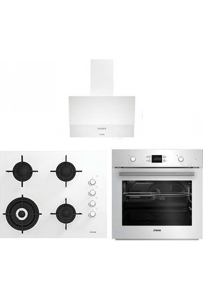 Altus Beyaz Süper Ankastre Set (Ala 540 W - Ala 185 Gwd - Ala 137 W)