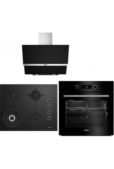 Altus Siyah Gurme Ankastre Set (Ala 545 B-Ala 185 Gbd-Ala 140 B)