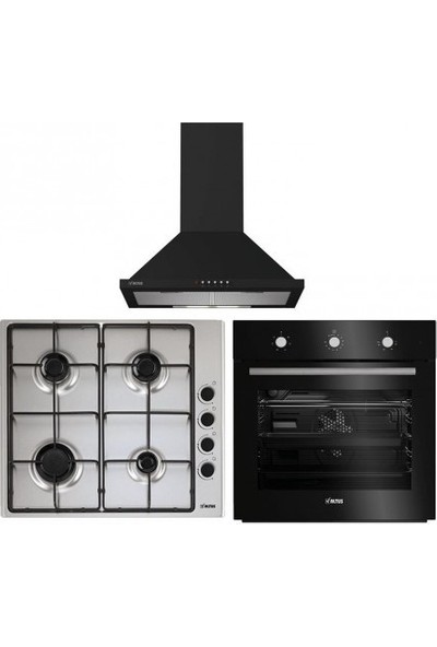 Altus Şef Siyah Ankastre Set (Ala 520 B-Ala 182 Gıd-Ala 133 B)