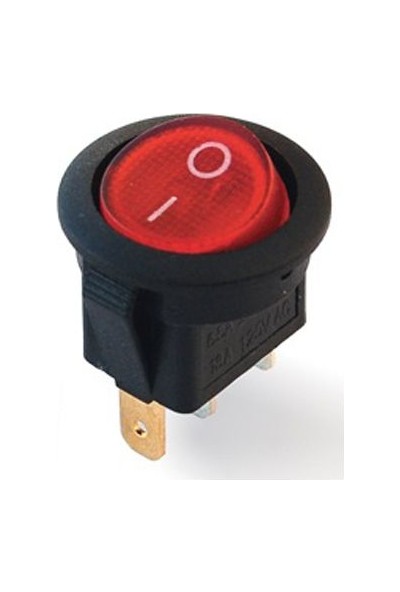 Mykablo Yuvarlak Işıklı Anahtar On-Off 3 Pin Mykablo Yuvarlak Işıklı Anahtar On-Off 3 Pin