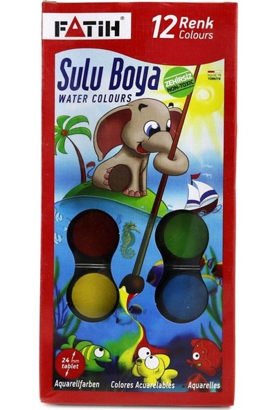 Fatih Jumbo Sulu Boya 12 Renk Js-12