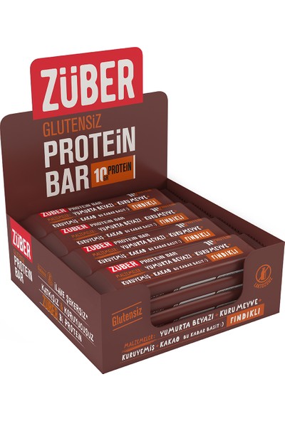 Züber Fındıklı Protein Barı 35 gr x 12'li Züber Fındıklı Protein Barı 35 gr x 12'li