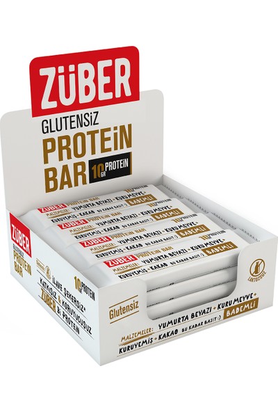 Züber Bademli Protein Barı 35 gr x 12'li Züber Bademli Protein Barı 35 gr x 12'li