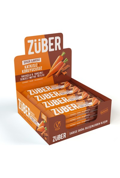 Züber Havuçlu ve Tarçınlı Sebzeli Meyve Tatlısı 35 gr x 12'li Züber Havuçlu ve Tarçınlı Sebzeli Meyve Tatlısı 35 gr x 12'li