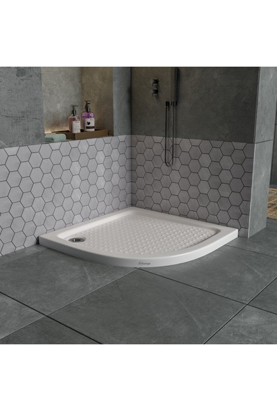 Dbbanyo Oval Flat Duş Teknesi 90*90*5 cm Dbbanyo Oval Flat Duş Teknesi 90*90*5 cm