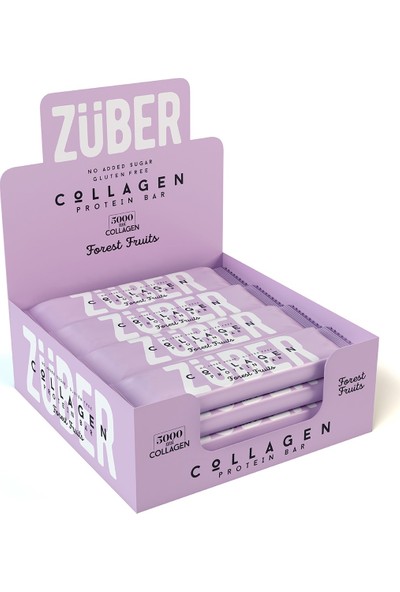 Züber Kolajen Proteinli Bar 35 gr Orman Meyveleri 12 Li Züber Kolajen Proteinli Bar 35 gr Orman Meyveleri 12 Li