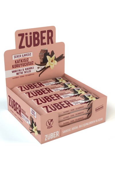 Züber Vanilyalı Çikolatalı Doğal Meyve Tatlısı 40 Gr Züber Vanilyalı Çikolatalı Doğal Meyve Tatlısı 40 Gr