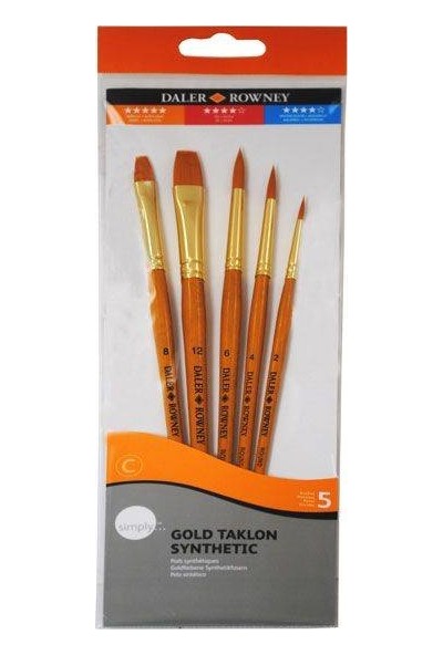 Daler Rowney Gold Taklon Synthetic Fırça Seti 5'li