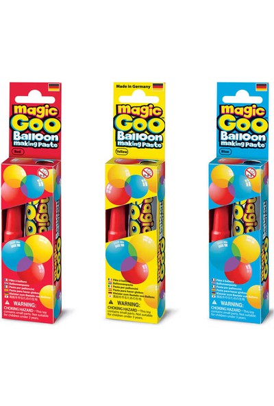 Magic Goo (3 in 1) Kırmızı & Mavi & Sarı Sihirli Balon Macunu