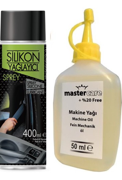 Mastercare Silikon Yağlayıcı Sprey Makine Yağı Seti 712374 Mastercare Silikon Yağlayıcı Sprey Makine Yağı Seti 712374