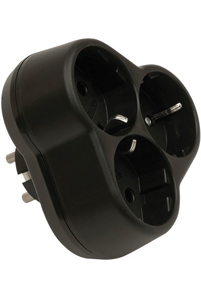 Viko Topraklı Üçlü Siyah Fiş Priz Yonca