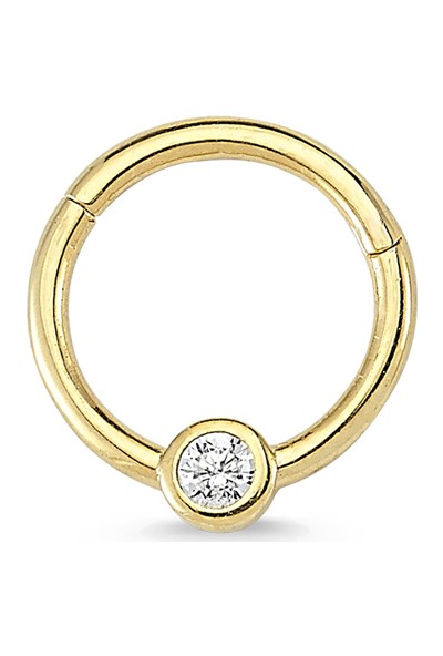 Altınsepeti Altın Tektaşlı Halka Tragus Piercing AS26PC