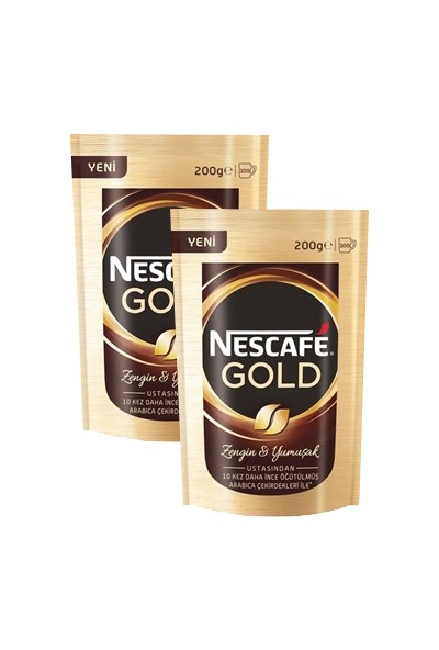 Nescafe Gold Poset 200 Gr x 2 Adet
