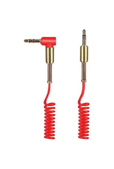 Concord C-807 Aux Ses Kablosu L Tipi - Kırmızı