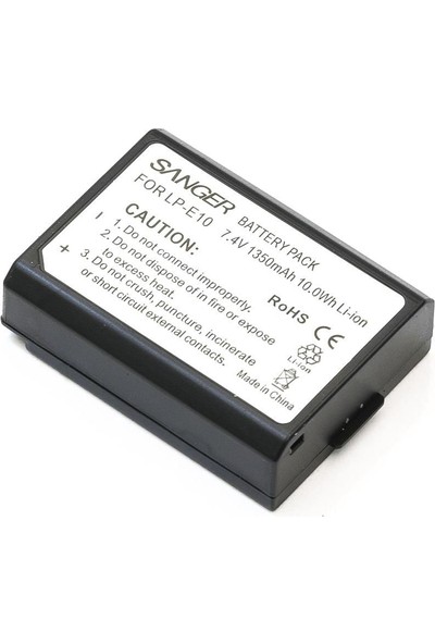 Sanger Canon LP-E10 Batarya 1100D/1200D/1300D Sanger Canon LP-E10 Batarya 1100D/1200D/1300D