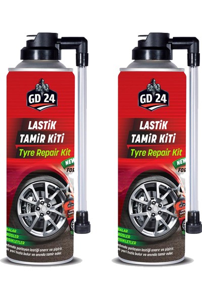GD24 Lastik Tamir Kiti - 450 ml (2 Adet) GD24 Lastik Tamir Kiti - 450 ml (2 Adet)