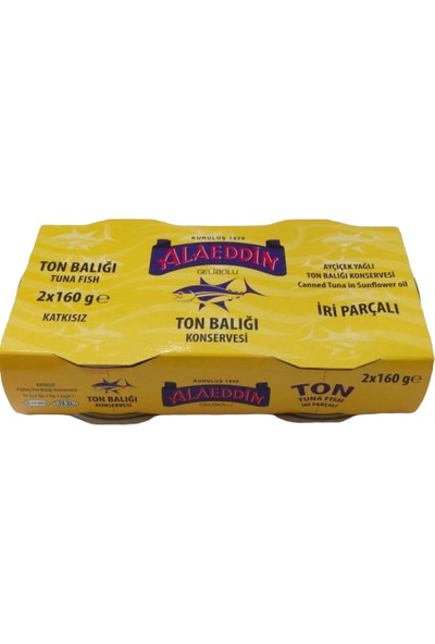 Alaeddin Ayçiçek Yağlı Ton Balığı 160 gr 2'li Alaeddin Ayçiçek Yağlı Ton Balığı 160 gr 2'li