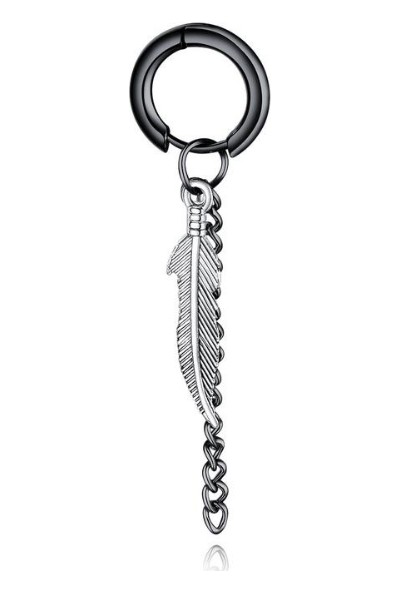 Chavin Çelik Sallantılı Kartal Tüyü Küpe