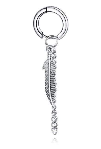 Chavin Çelik Sallantılı Kartal Tüyü Küpe