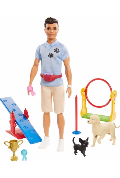 Barbie Ken ve Meslek Oyun Setleri Köpek Eğitmeni GJM32 - GJM34 Barbie Ken ve Meslek Oyun Setleri Köpek Eğitmeni GJM32 - GJM34
