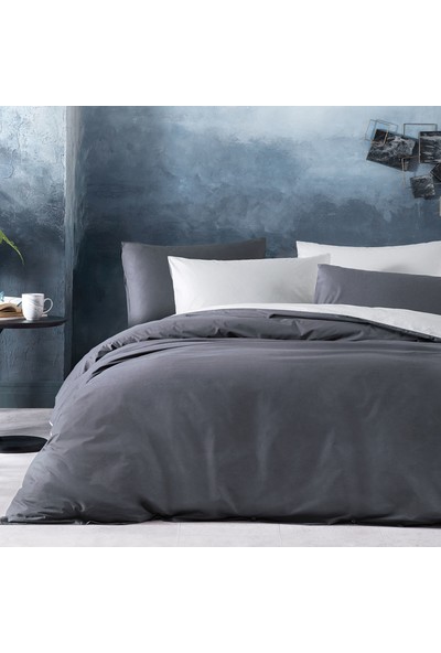 Yataş Bedding Noah Ranforce Nevresim Seti (Çift Kişilik Xl) - Gri/antrasit