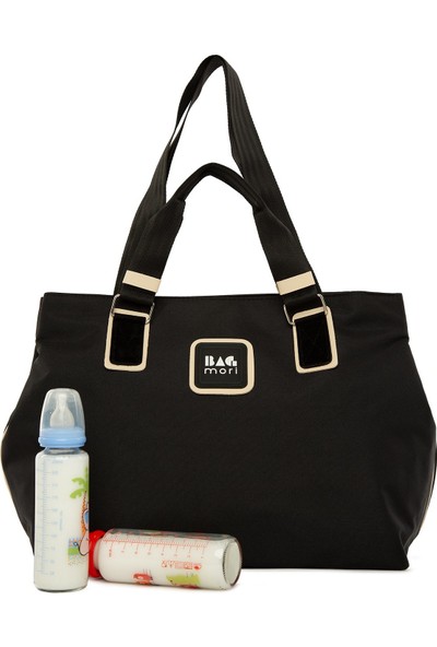 Bagmori Siyah Garnili Çıtçıtlı Askılı Anne Bebek Bakım Çantası Bagmori Siyah Garnili Çıtçıtlı Askılı Anne Bebek Bakım Çantası
