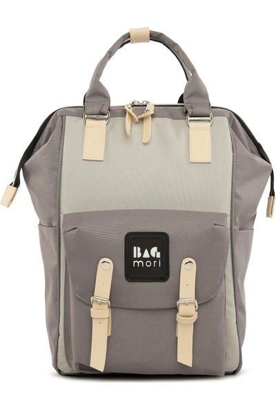 Bagmori Gri Cepli Logolu Anne Bebek Çantası