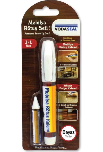 Vodaseal Mobilya Rötuş Kalemi Beyaz 1+1 Vodaseal Mobilya Rötuş Kalemi Beyaz 1+1