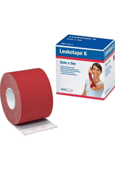 Leukotape К Band 5cm x 5m Ten 72978-16 Kırmızı