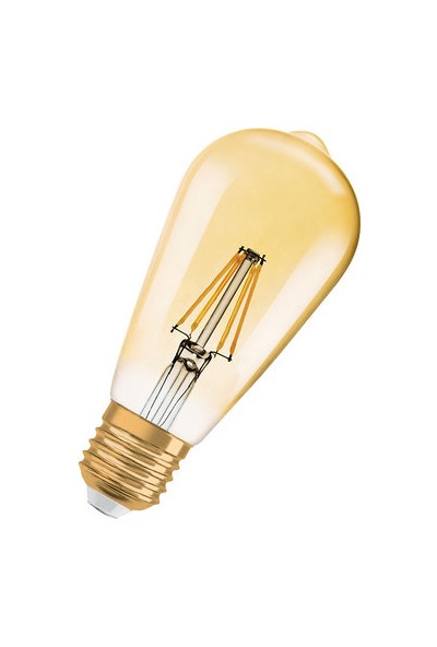 Osram 4W Vintage 1906 LED Edison Rustik LED Ampul 4'lü Osram 4W Vintage 1906 LED Edison Rustik LED Ampul 4'lü