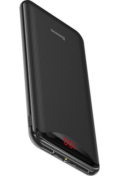Baseus Gentleman PPLN-A01 Dijital Göstergeli Taşınabilir Şarj Cihazı 10.000 mAh Siyah Baseus Gentleman PPLN-A01 Dijital Göstergeli Taşınabilir Şarj Cihazı 10.000 mAh Siyah