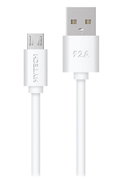 Hytech HY-X83 1m 2A Micro USB Data ve Şarj Kablosu Beyaz Hytech HY-X83 1m 2A Micro USB Data ve Şarj Kablosu Beyaz