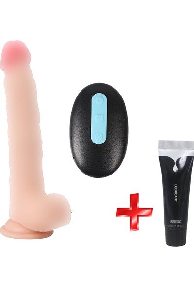 Lilitu Shop Yumuşak Dokulu Kumandalı 10 Modlu Titreşimli 23 cm Realistik Dildo +Jel Lilitu Shop Yumuşak Dokulu Kumandalı 10 Modlu Titreşimli 23 cm Realistik Dildo +Jel