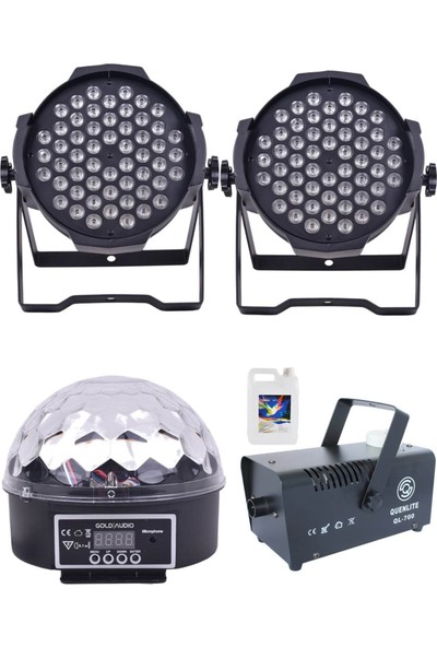 Quenlite Free Paket-2 Sahne Işık Sistemi Seti ( Top Küre Led Par Sis Makinası) Quenlite Free Paket-2 Sahne Işık Sistemi Seti ( Top Küre Led Par Sis Makinası)