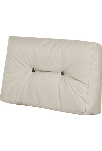 Minderim Dış Mekan Palet Kısa Sırt Minderi - Krem Minderim Dış Mekan Palet Kısa Sırt Minderi - Krem