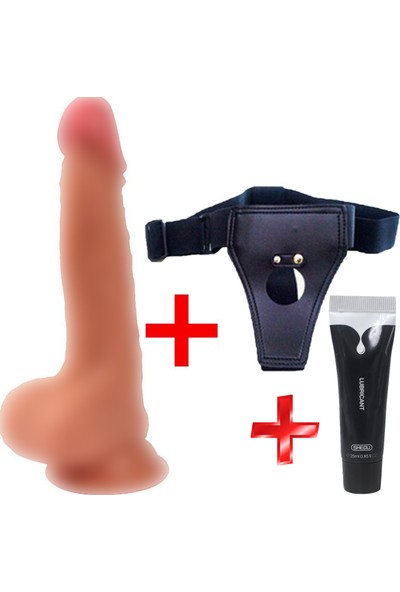Xise Ultra Yumuşak Et Dokulu Özel Malzemeden 19 cm Realistik Takma Penis + Jel Xise Ultra Yumuşak Et Dokulu Özel Malzemeden 19 cm Realistik Takma Penis + Jel