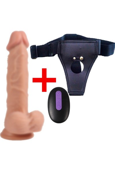 Xise Uzaktan Kumandalı 20 Titreşimli Damarlı Kemerli Penis