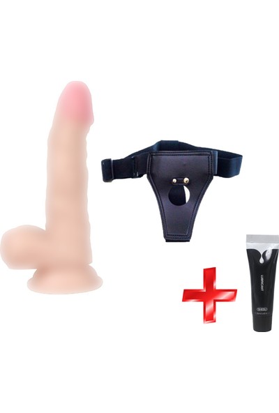 Xise Ten Rengi 17 cm Esnek Bükülebilen Belden Bağlamalı Penis + Jel Xise Ten Rengi 17 cm Esnek Bükülebilen Belden Bağlamalı Penis + Jel
