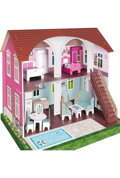 Arnas Toys 3 Boyutlu Maket Mobilyalı Oyun Evi - 17 Parça Arnas Toys 3 Boyutlu Maket Mobilyalı Oyun Evi - 17 Parça