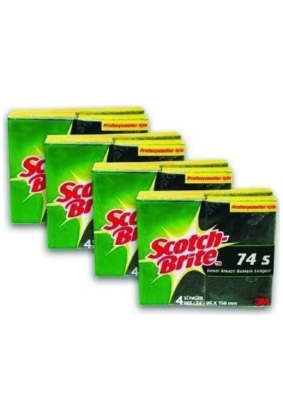Scotch Brite Yeşil Klasik Bulaşık Süngeri 4 Adet'li Scotch Brite Yeşil Klasik Bulaşık Süngeri 4 Adet'li