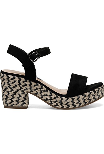 Nine West Norına Siyah Kadın Dolgu Topuk Sandalet