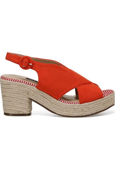 Nine West Normına Turuncu Kadın Dolgu Topuk Sandalet